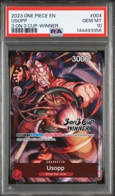 PSA 10 One Piece Card 2023 Usopp 3 on 3 Cup WINNER Prize OP01-004 ...