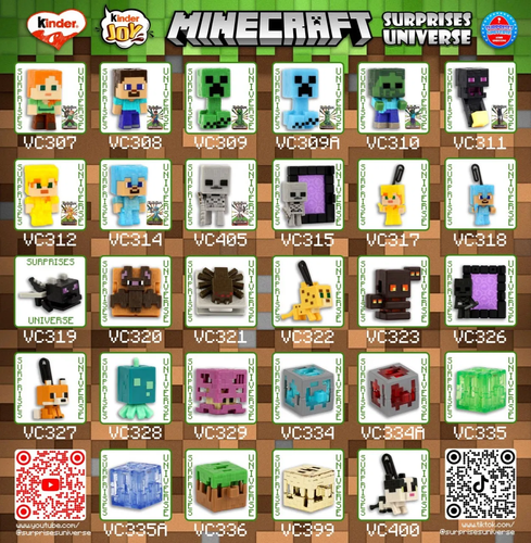 Complete Kinder Joy Minecraft Collection – 28 Figures | eBay