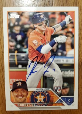 2023 Topps Korey Lee Signed Houston Astros Rookie RC IP Auto | eBay