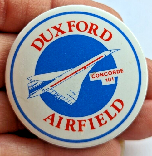 Vintage DUXFORD AIRFIELD Concorde 101 Aeroplane War Museum 1970's Badge ...