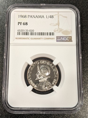 1968 PF68 Panama 1/4 Balboa NGC KM 11.2a San Francisco Mint Proof | eBay
