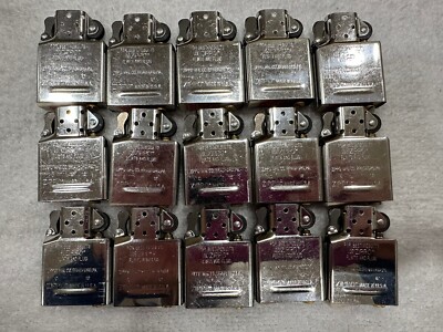 (15) Zippo Chrome Lighter Inserts New Never struck Lot Of (15) Vintage ...