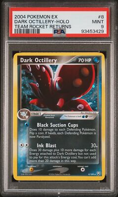 PSA 9 Dark Octillery Holo 8 2004 Pokemon Ex Team Rocket Returns Card ...