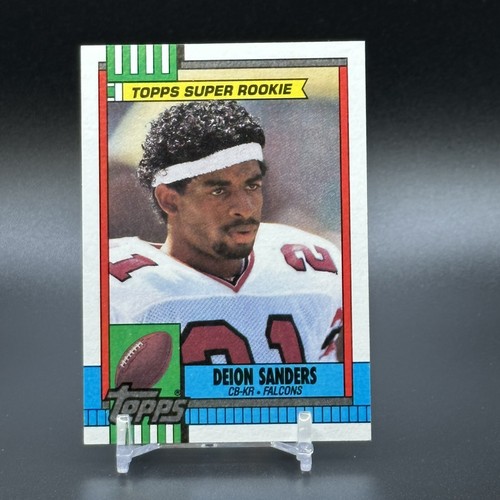 DEION SANDERS Topps SUPER ROOKIE RC Football - Falcons Cowboys 49ers ...