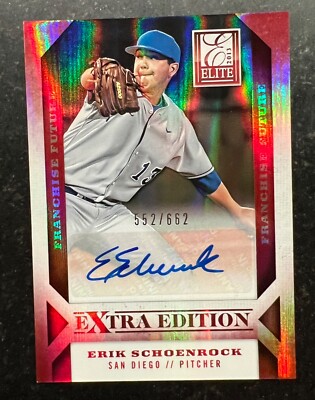 2013 Elite Extra Ed Franchise Futures Signatures Erik Schoenrock #54 ...