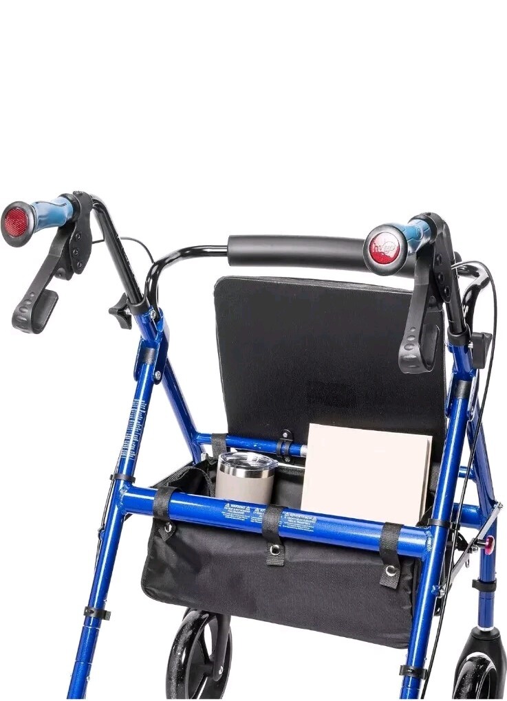 Hugo Elite 700-959E Foldable Rollator Walker with Seat, Blue | eBay