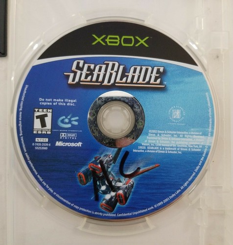 SeaBlade Xbox Game Disc No Manual 2002 Simon Schuster Interactive | eBay