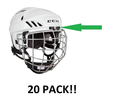 CCM Fitlite Hockey Helmet Metal Cage Wire Clip! Repair Fix Hardware 20 ...