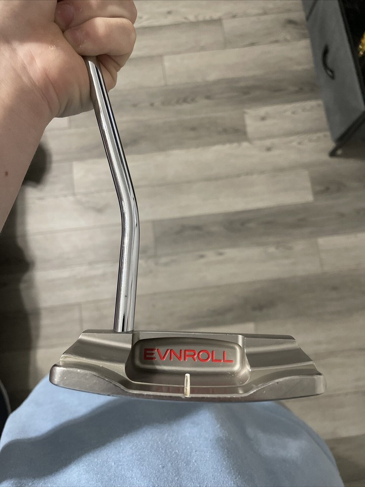 Evnroll ER2 MidBlade Right-Hand Putter - Silver /Red Paint Fill ...