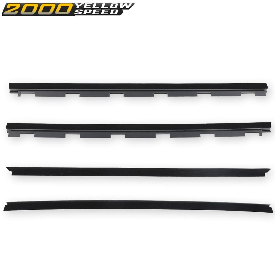 4PCS Fit for Chevy Truck Inner & Outer Window Sweep Felt Seal ...