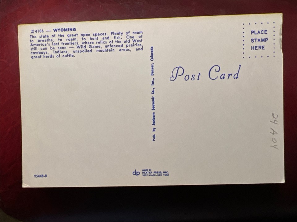 c1960's Cowboy Rodeo Greetings From Wyoming Vintage Postcard | eBay