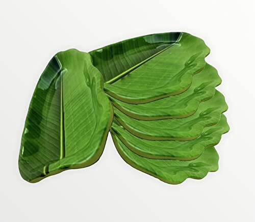 Melamine Green Banana Leaf Shape Plate - Set of 8 | eBay