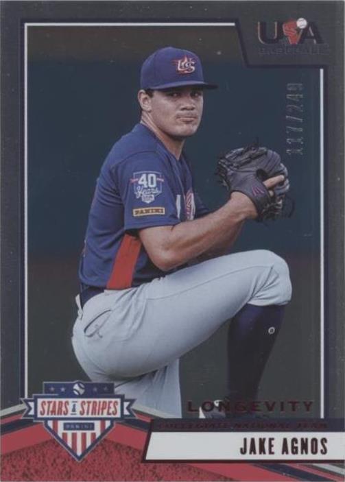 2019 Panini USA Baseball Stars & Stripes Longevity - Jake Agnos #25 ...