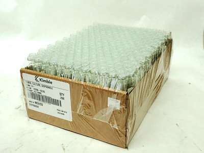 250 PACK! Kimble KIMAX-51 Disposable Culture Glass Screw Tubes 16x125mm ...