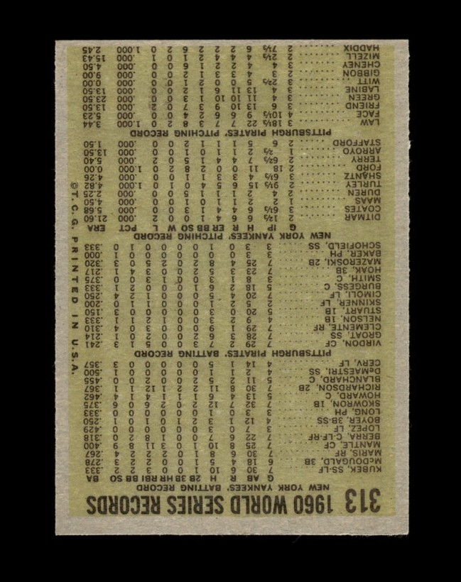 1961 Topps Set-Break #313 Pirates Celebration Ws NR-MINT *GMCARDS* | eBay