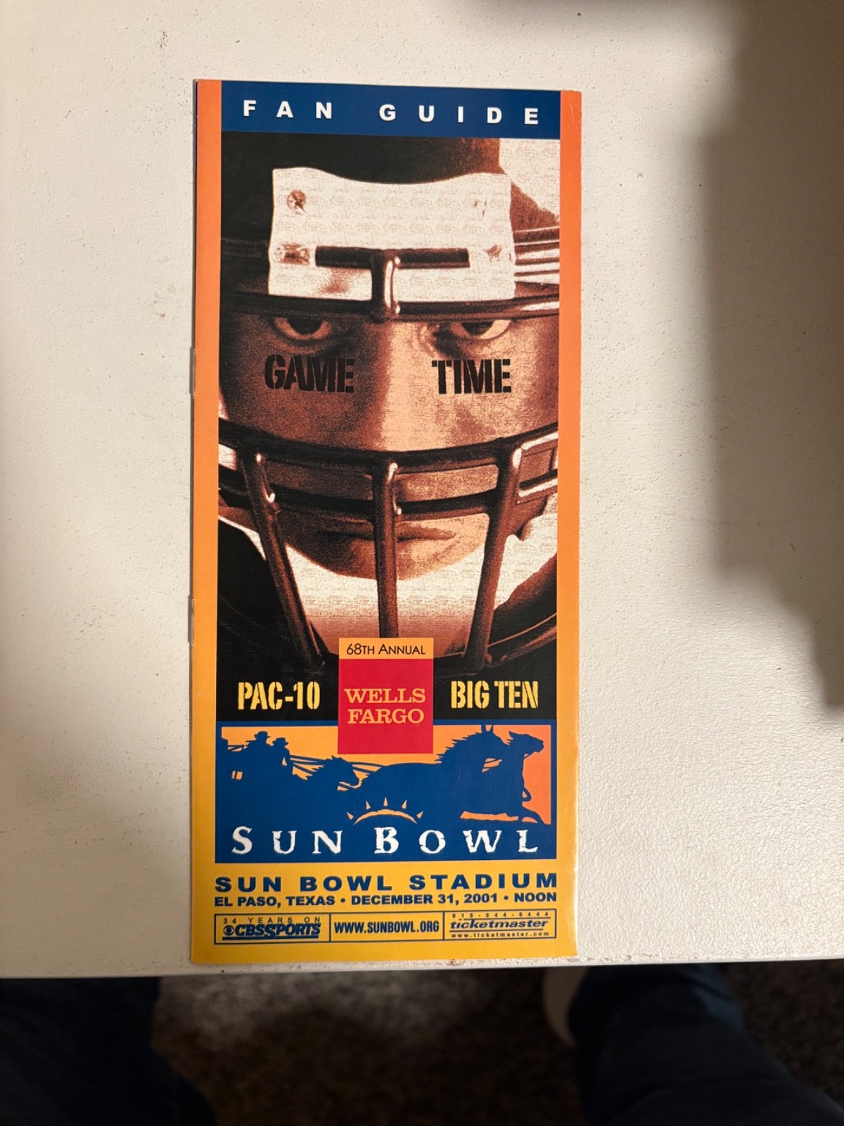 2001 Sun Bowl Fan Guide Brochure: Washington State vs. Purdue | eBay
