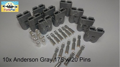 Anderson/SMH/ITEC SB175 Connector Kit GRAY 10 Connectors 20 Pins 0,2, 4 ...