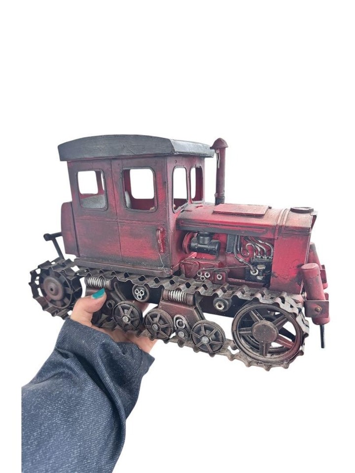 Vintage Style Metal Bulldozer model Old Construction Vehicle toy ...