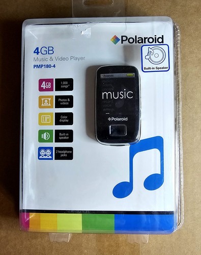 Polaroid Black 4GB Music & Video Player PMP180-4 Retro Vintage MP3 ...