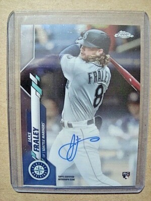 2020 Jake Fraley Topps Chrome Rookie Autograph RC Auto MINT Very Nice ...