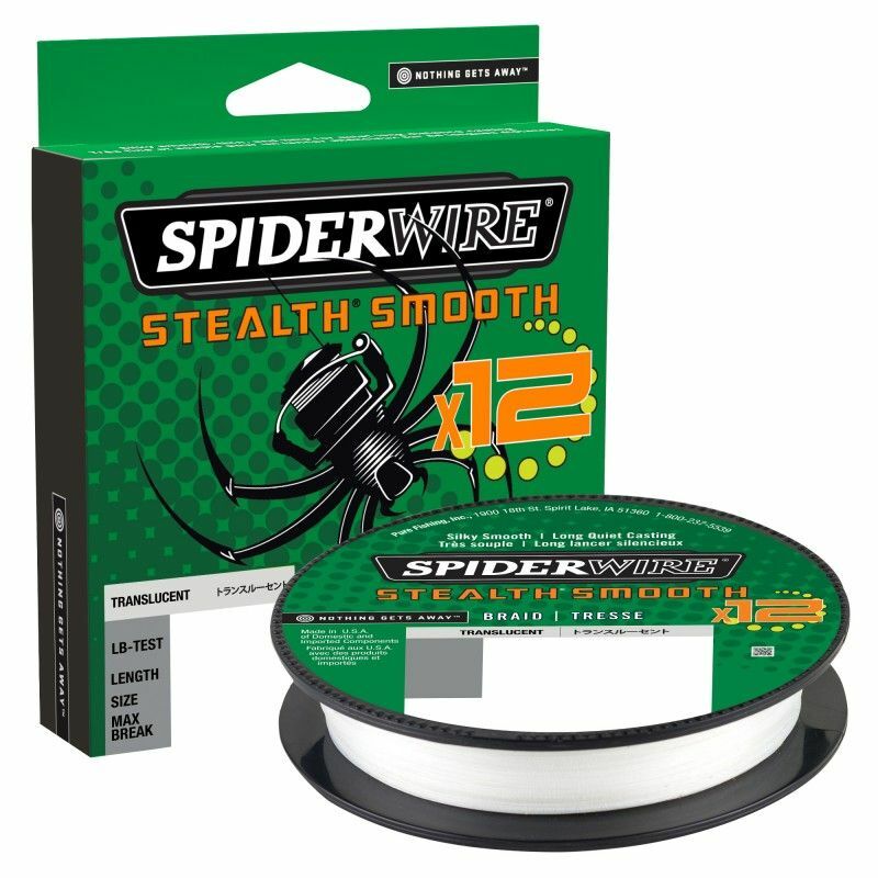 SPIDERWIRE STEALTH SMOOTH 12 BRAID TRANSLUCENT 150 m Spools 0,06 mm -0 ...