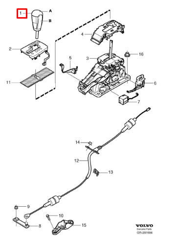 Volvo Xc70 Mk2 Gear Shift Lever Knob 30756901 Genuine for sale online ...