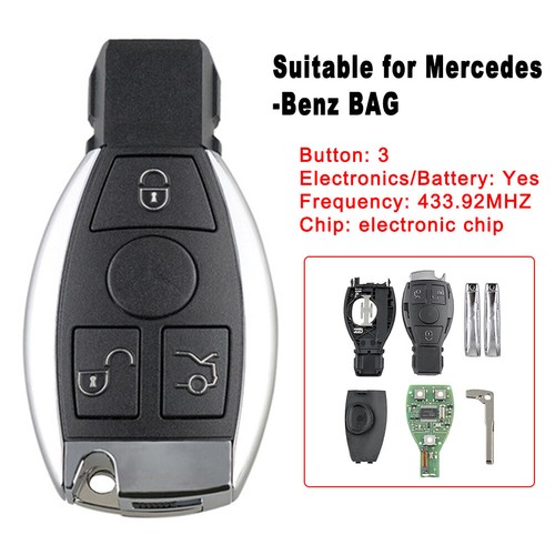 Remote Car Key Fob 3-Button for Mercedes Benz S450 S500 S550 S600 C63 ...