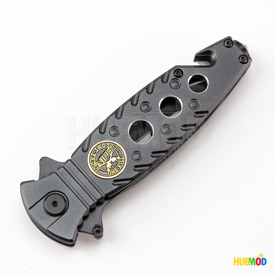 8" TAC-FORCE SNIPER Spring Assisted Tactical Serrated Folding Knife ...