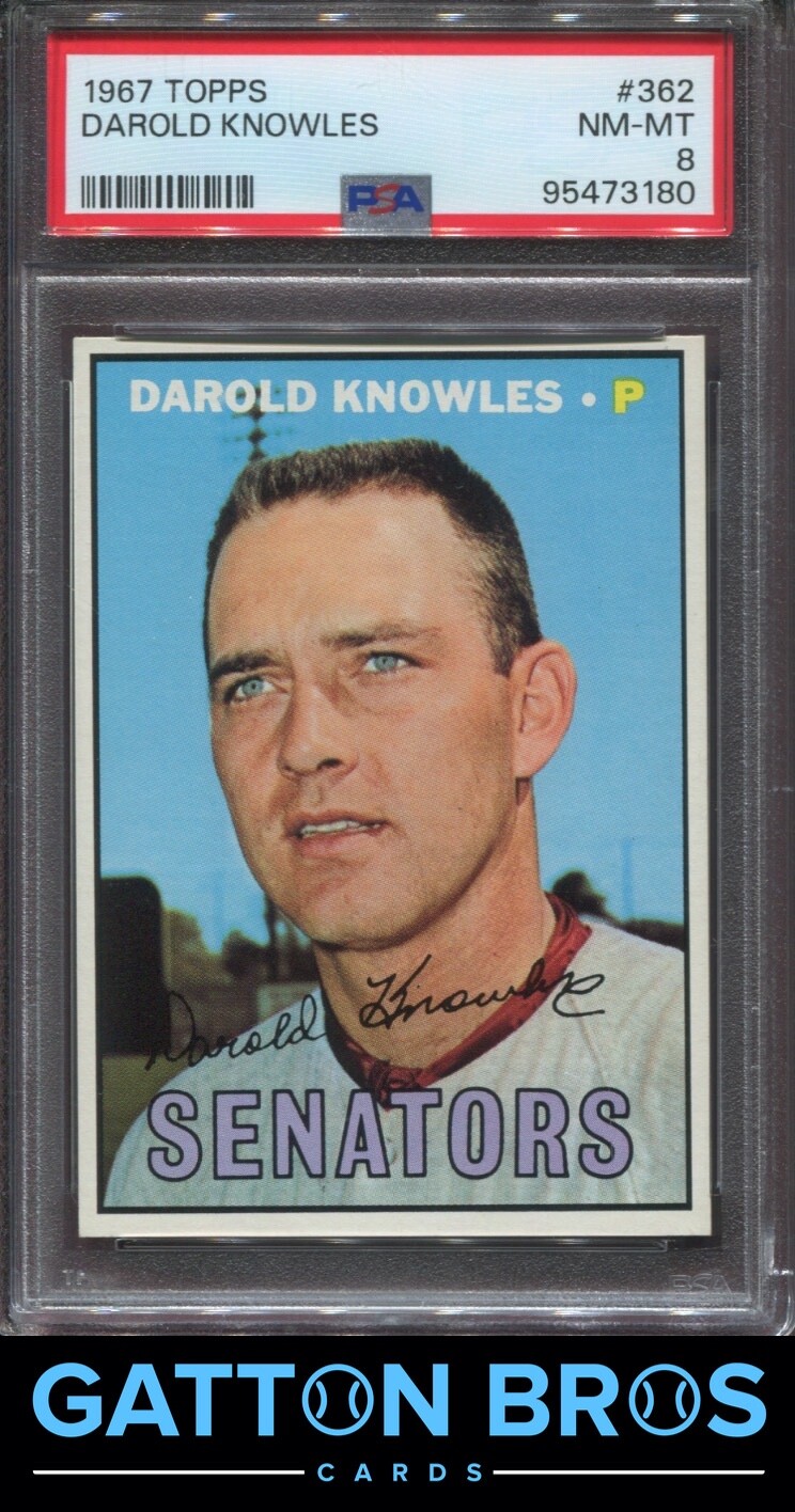 1967 Topps Darold Knowles #362 PSA 8 NM-MT | eBay