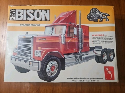 Vintage AMT Chevrolet Bison Semi Truck Big Rig 1/25 Model Kit#5002 Big ...