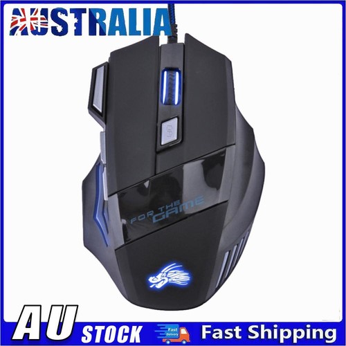 5500DPI LED Optical USB Wired Gaming Mouse 7 Buttons Gamer Computer ...