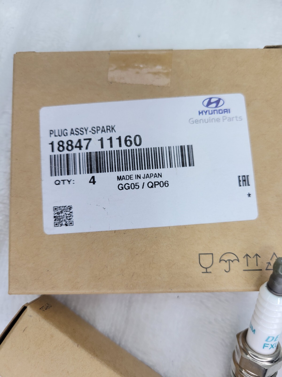 Genuine 1884711160 Spark Plug 4Pcs=1Set For HYUNDAI TUCSON 14-15, SANTA ...