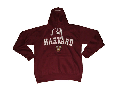 Harvard University Hoodie Men's Sz M Crimson Veritas Crest Harvard ...