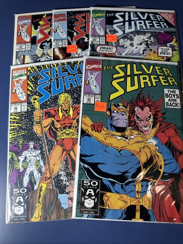 SILVER SURFER #45 46 52 53 55 VF-NM Marvel Comics Infinity Gauntlet ...