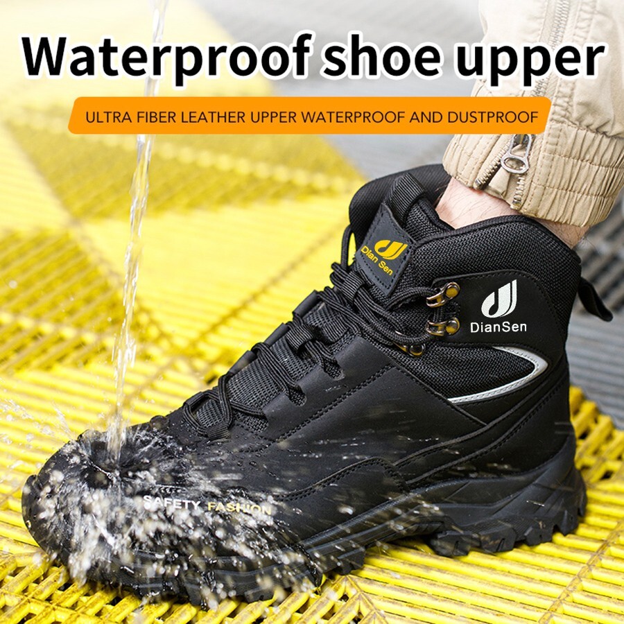 Men's Work Safety Shoes Steel Toe Boots Indestructible Non-slip Work ...