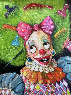 Original abstract painting oil on cardboard 19x25 in by Anastasiya ...