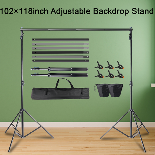 Adjustable background bracket set 102 × 118 inches suitable for studio ...