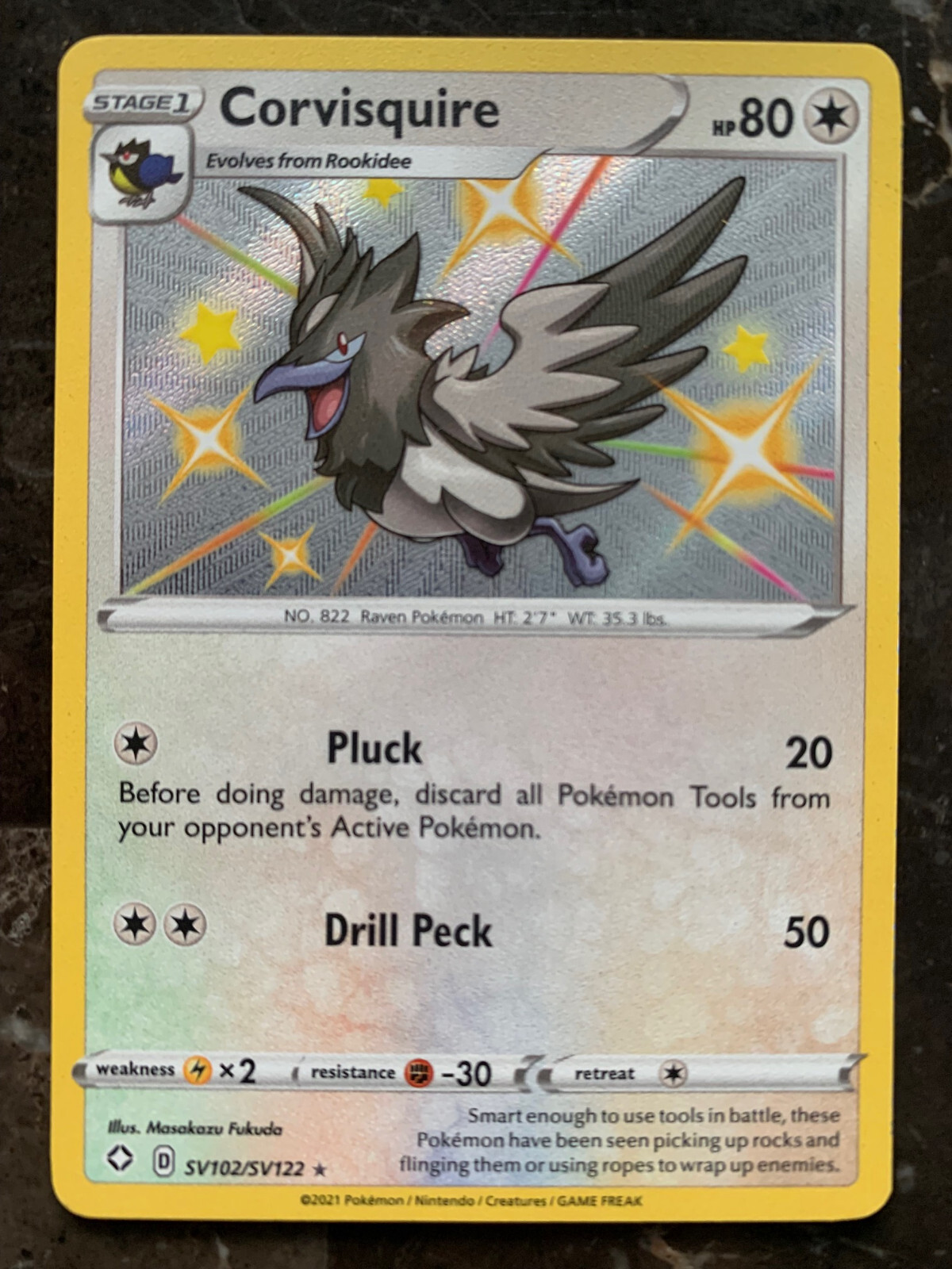 Pokemon Shining Fates - CORVISQUIRE BABY SHINY VAULT SV102/SV122 - NM/M ...