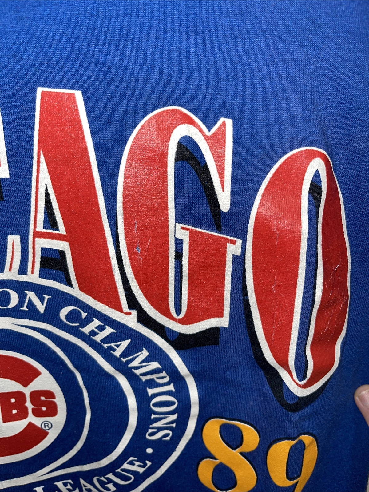 Vintage 1989 MLB Chicago Cubs Division Champs Logo 7 … - Gem