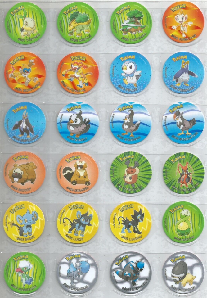 POKEMON TAZOS 4 Gen SINNOH Full Set 107/107 PERU 2023 South America ...