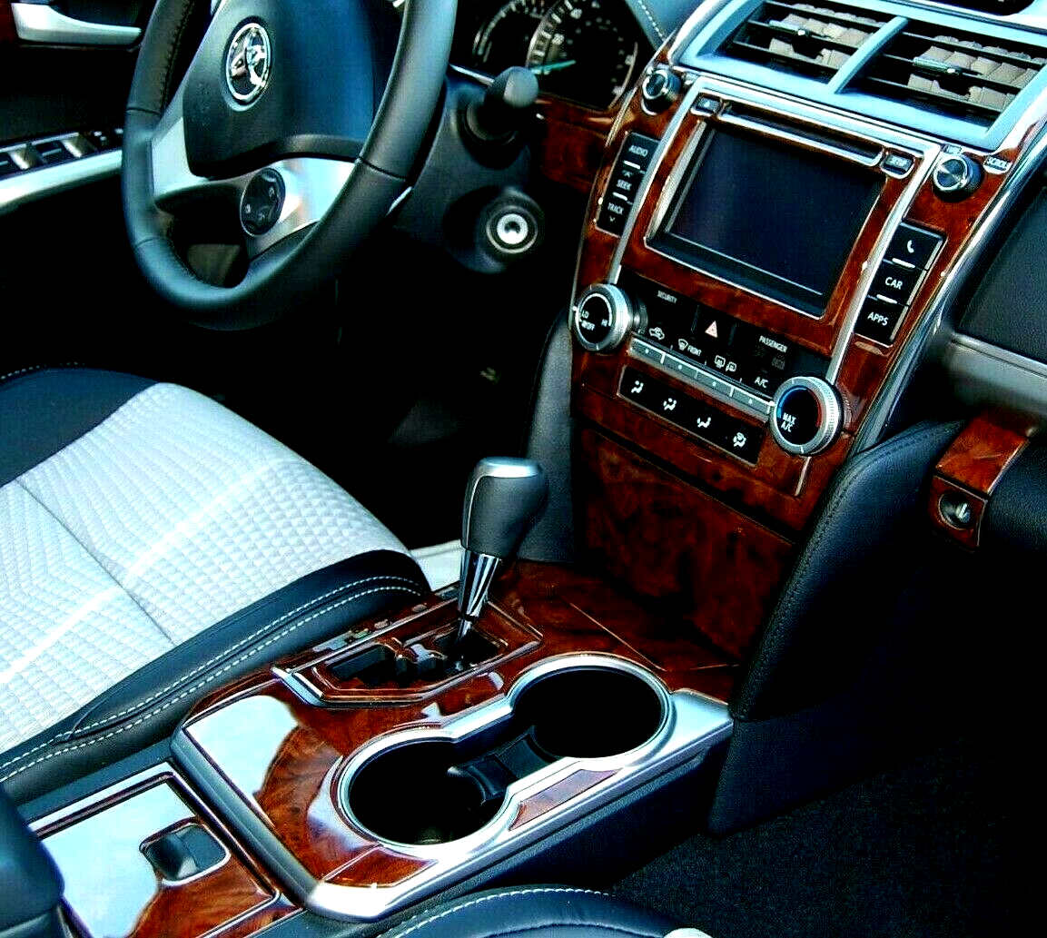 TOYOTA CAMRY FIT 2002 2003 2004 NEW INTERIOR SET CARBON BURL WOOD DASH ...