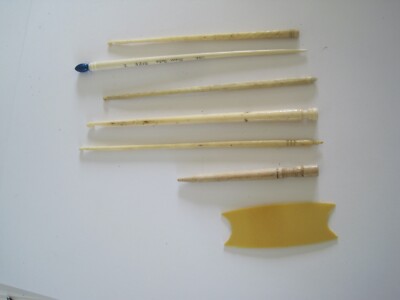 Lacemaking Celluloid Thread Winder Bone Hooks Bodkin Susan Bates Lace ...