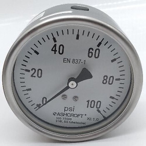 NEW Ashcroft EN 837-1 Pressure Gauge 0 - 100 Psi | eBay