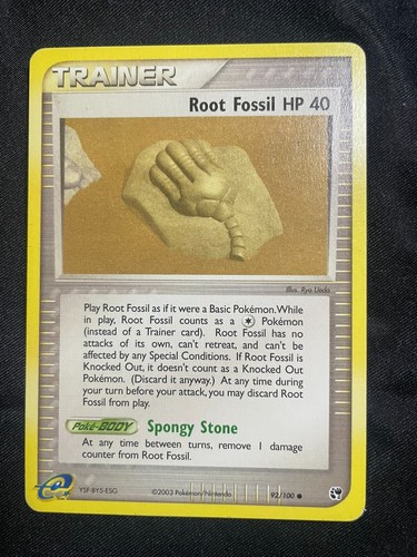 Root Fossil 92/100Trainer Pokemon Card TCG E Card | eBay