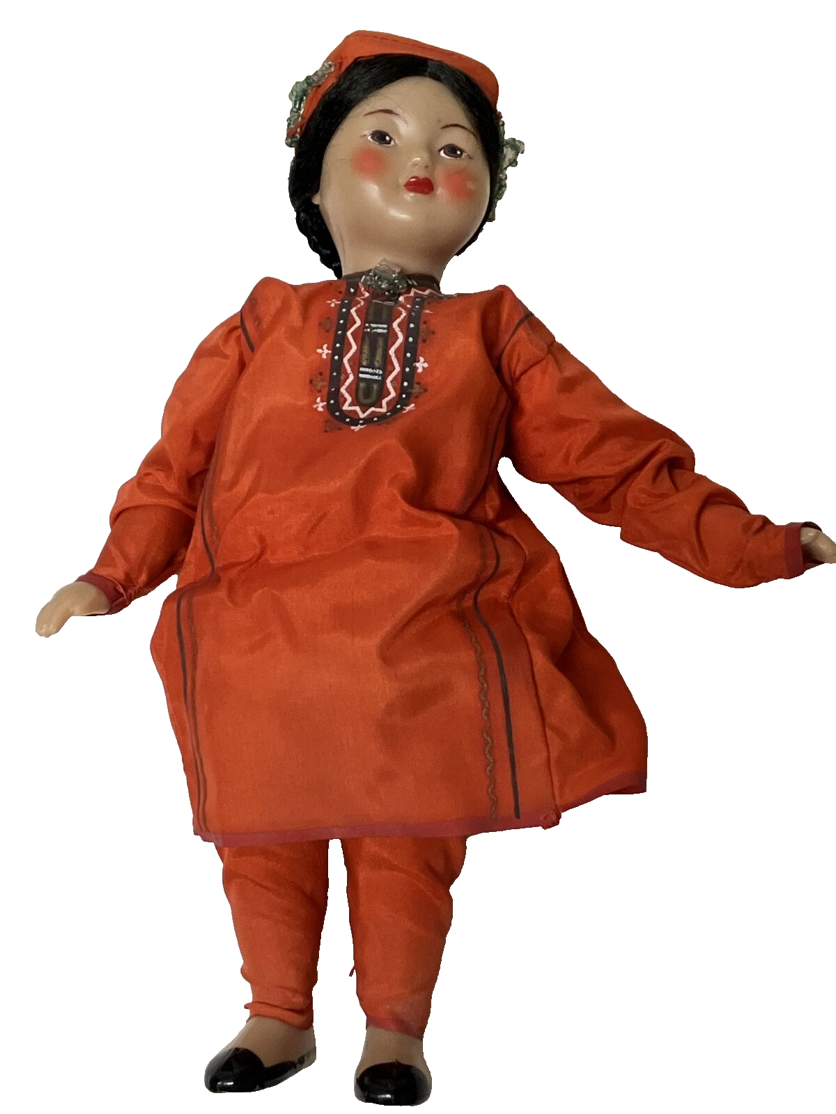 VTG RARE Soviet Turkmenistan USSR Traditional Doll Soft Body Hard ...