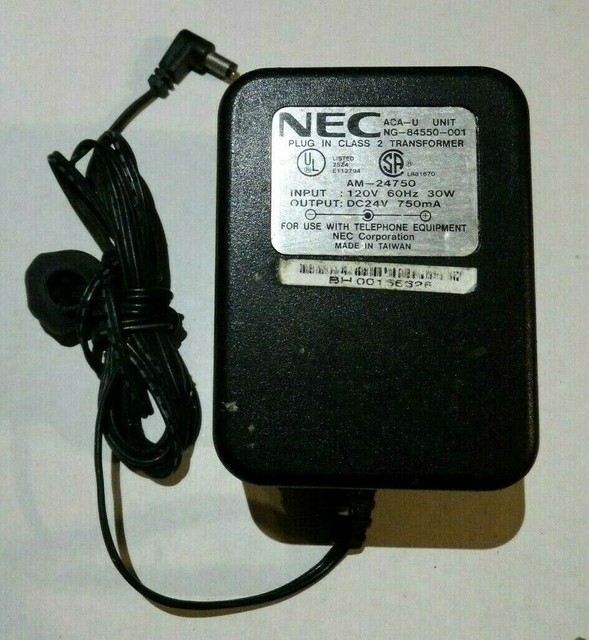 GENUINE NEC AM-24750 30W 120V 60HZ AC 24V 750mA DC POWER ADAPTER NG ...