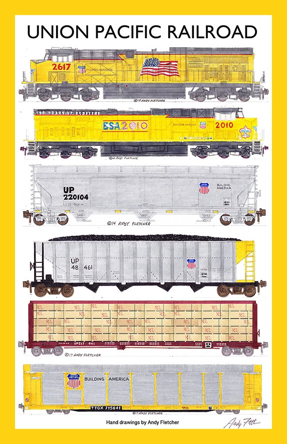 Freight Train Drawings