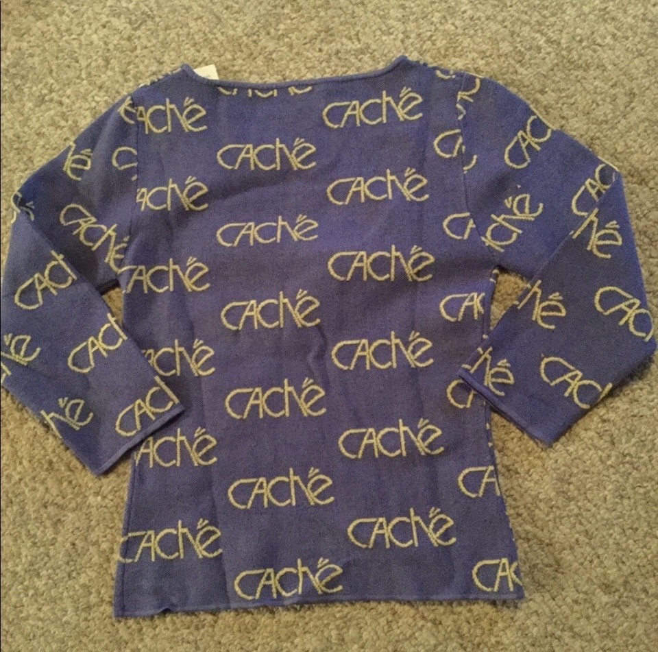 Cache Womens Logo Sweater - New, Boysenberry, Sz Small - Rare Sample ...