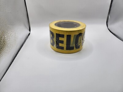 Yellow - "Caution Men Working Below" Safety Tape | eBay