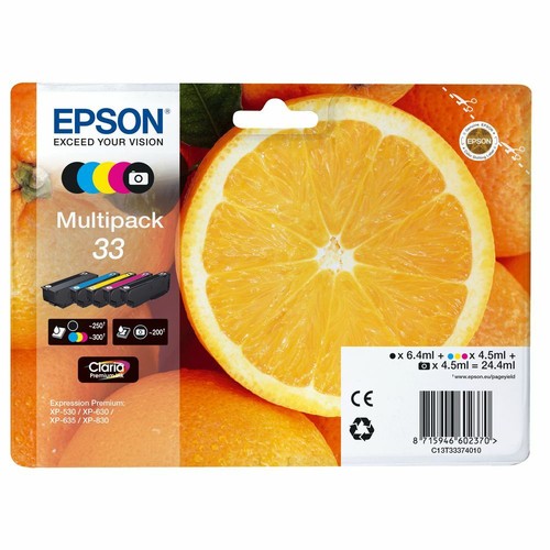 Genuine Epson 33, Multipack Ink Cartridges, XP-540 XP-640 XP-645 XP ...